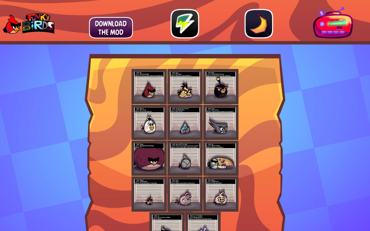 Funky Birds Characters